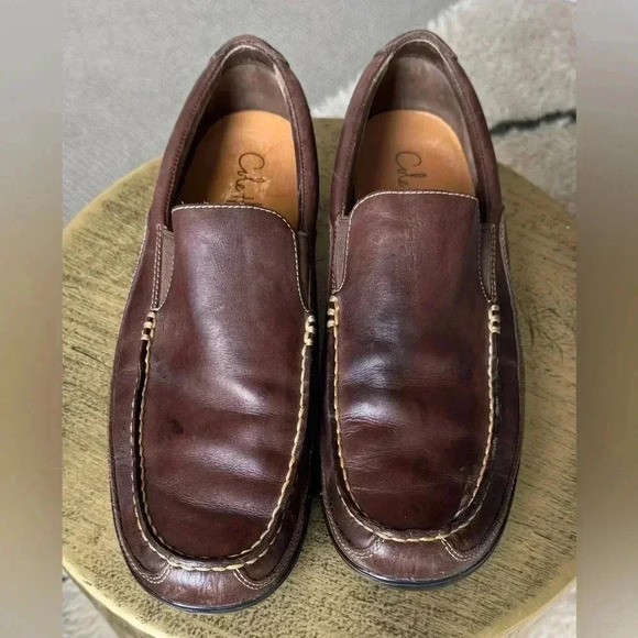 Cole Haan | Shoes | Mens Cole Haan Classic Slip On Brown Leather Casual ...